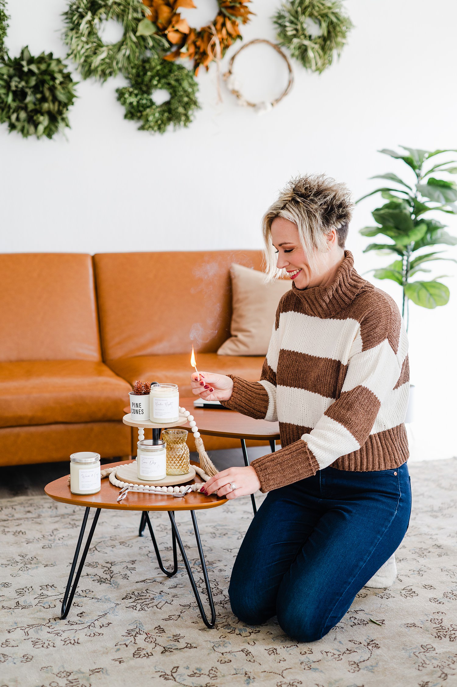 Holiday Product Photoshoot for Candles: Scented Designs