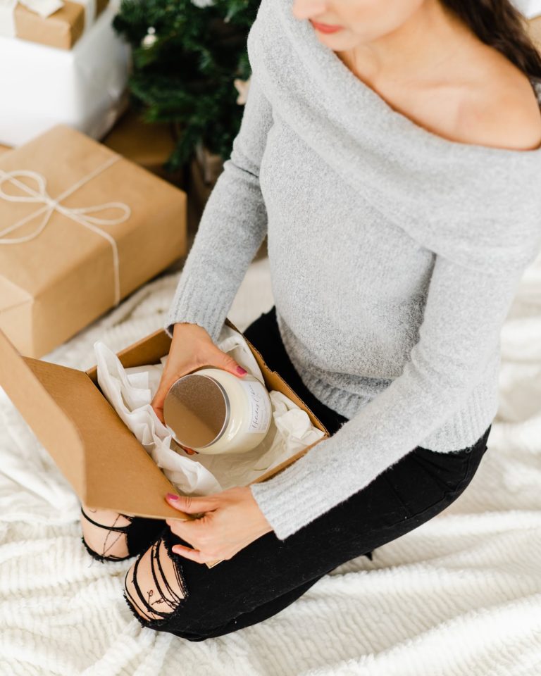 Holiday Product Photoshoot for Candles: Scented Designs